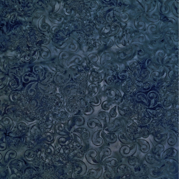 Batik - Blue Tableau - Vostok Blue | Canadian National Fabric